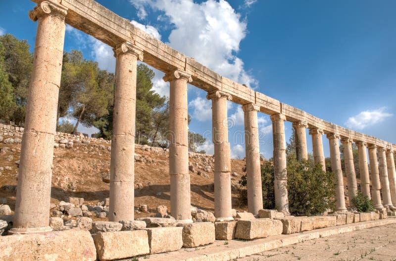 Jerash ruins stock image. Image of culture, jordan, roman - 13287889