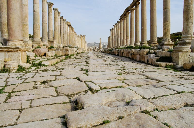 Jerash Ruins - Amman - Jordan Stock Image - Image of town, empire: 89986207