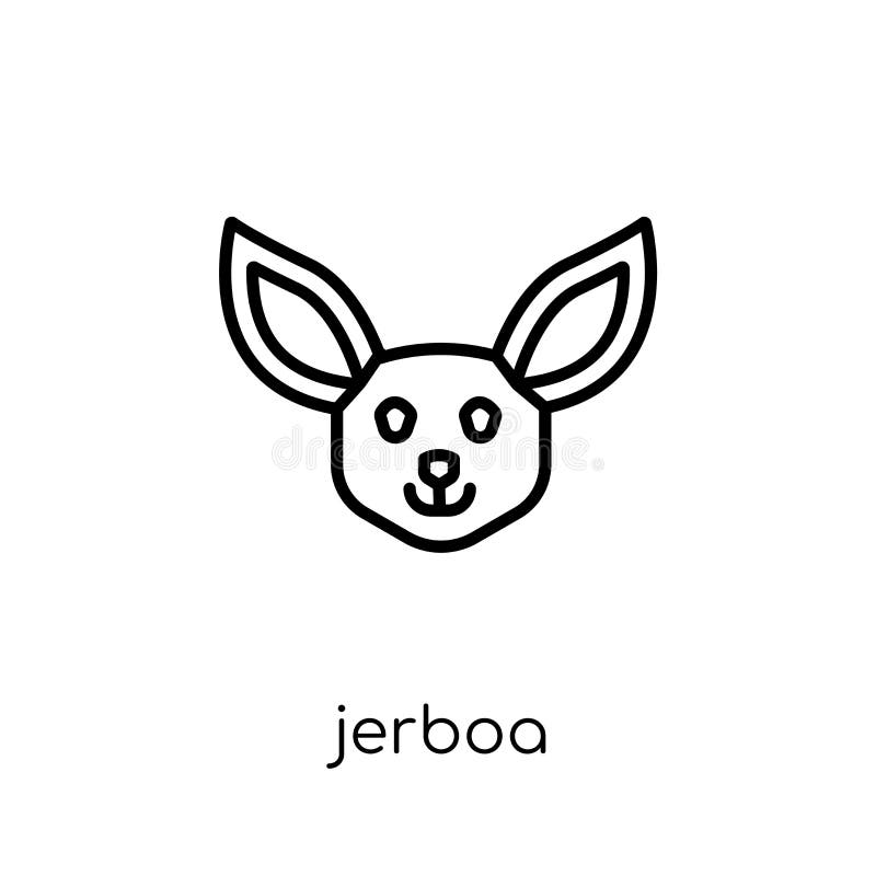 Jerboa Icon. Trendy Modern Flat Linear Vector Jerboa Icon on White ...