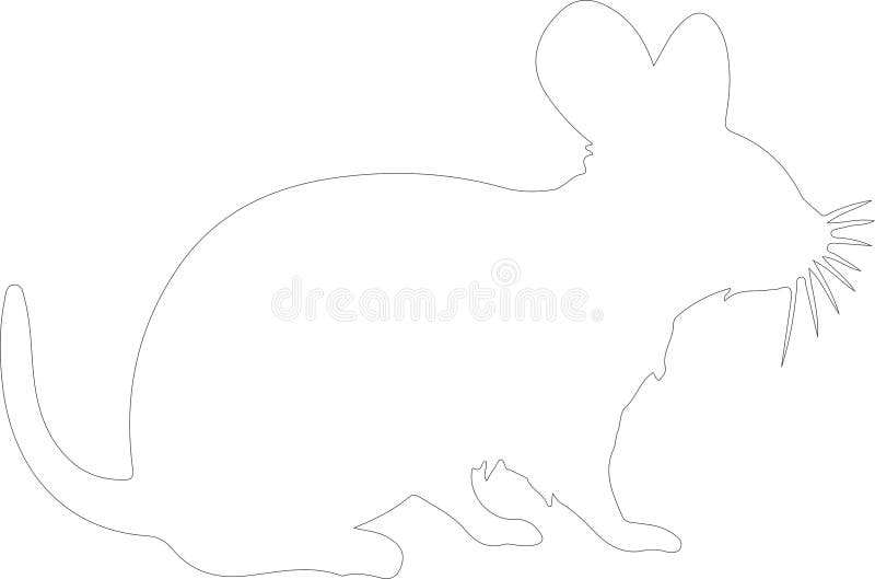 Jerboa Outline Silhouette Generative Ai Stock Vector - Illustration of ...
