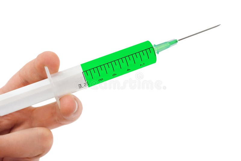 Jeringuilla a disposición foto de archivo. Imagen de mano - 23974704