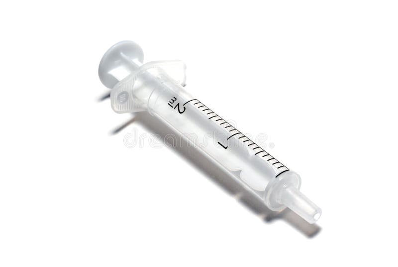 Jeringuilla sin la aguja imagen de archivo. Imagen de aislado - 7143797