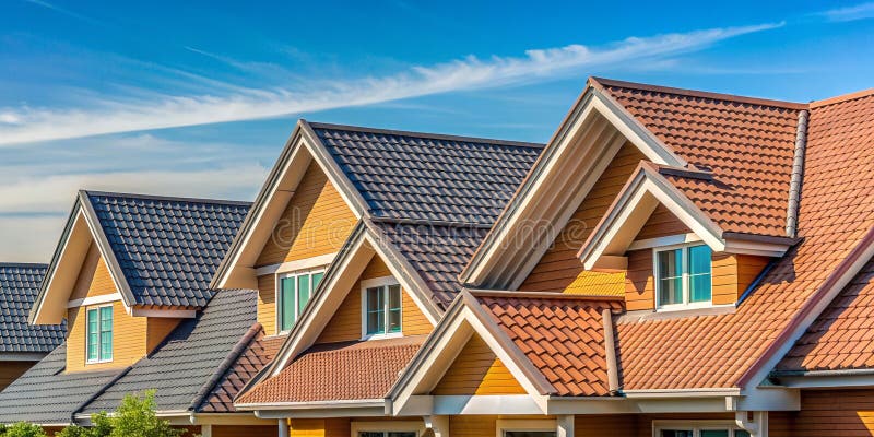 Jerkinhead Roofs Blending Gable and Hip Roof Features Solid Color ...