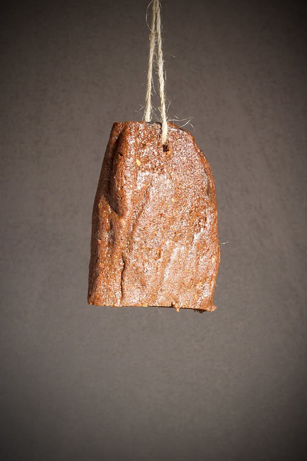 Jerky Beef Hanging on a Rope Stock Photo - Image of beef, brown: 188941532