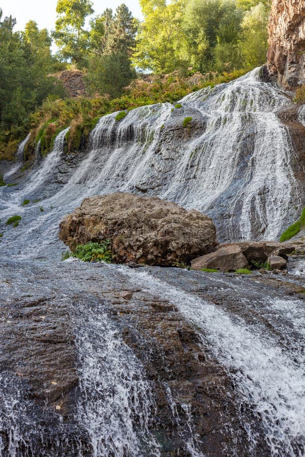 Jermuk Waterfall. Landscape of Armenia Stock Image - Image of flowing ...