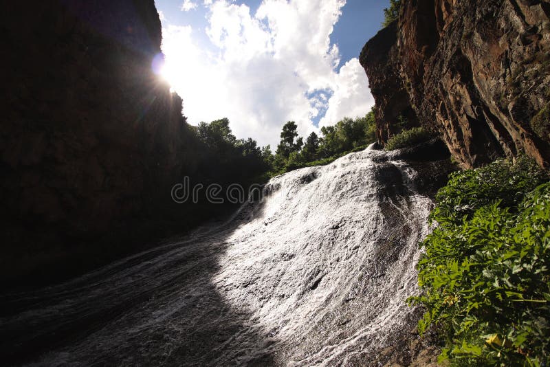 Jermuk Waterfall on a Sunny Day, Armenia Stock Image - Image of ...