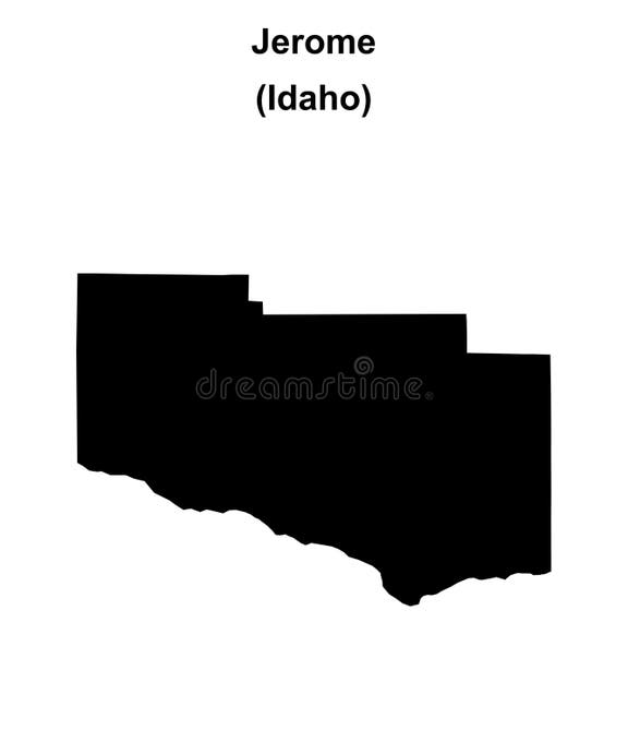 Jerome outline map stock vector. Illustration of isolated - 360778637