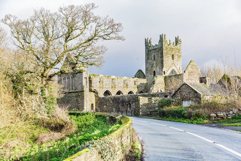 Jerpoint abbey in Ireland stock image. Image of monument - 67733713