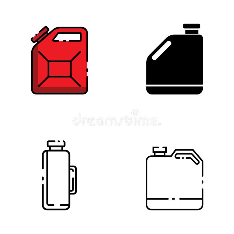 Jerry can icon set vector stock vector. Illustration of storage - 296783566