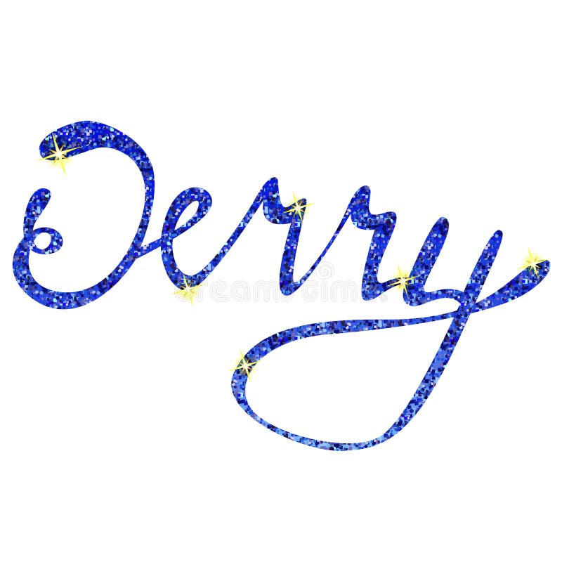 Jerry Name Lettering Tinsels Stock Vector - Illustration of celebration ...