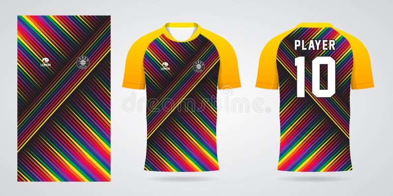 Abstract Colorful Jersey Sport Design Template Stock Image - Image of ...