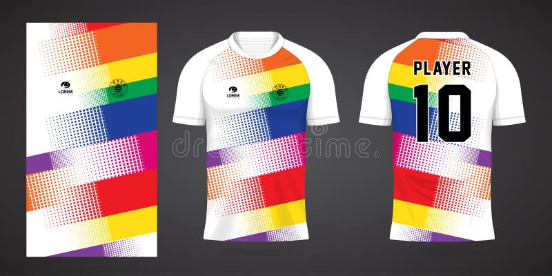 Colorful Jersey Sport Design Template Stock Vector - Illustration of ...