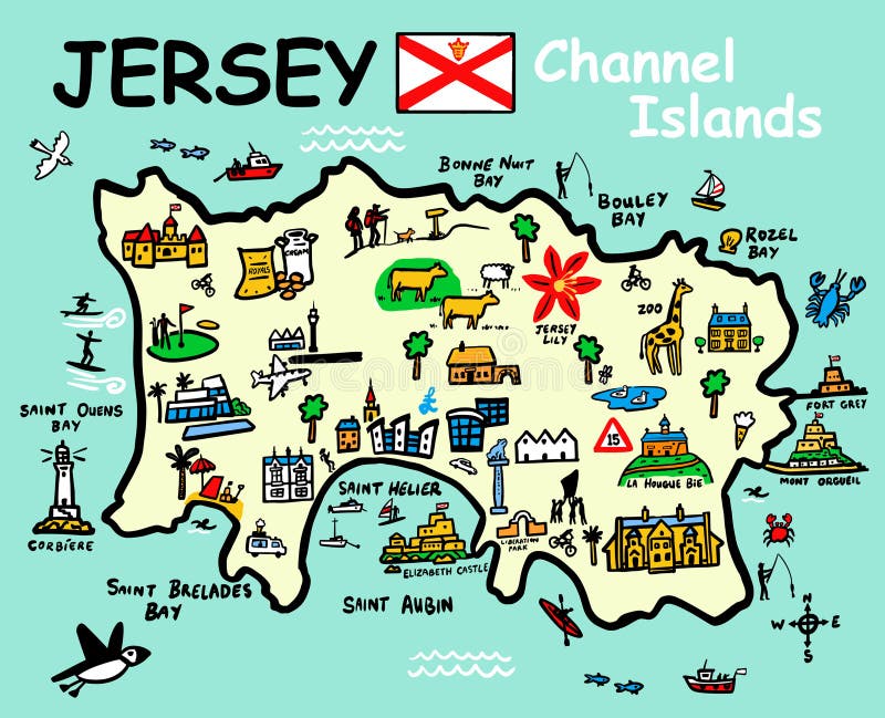 Jersey Channel Islands Stock Illustrations – 135 Jersey Channel Islands ...