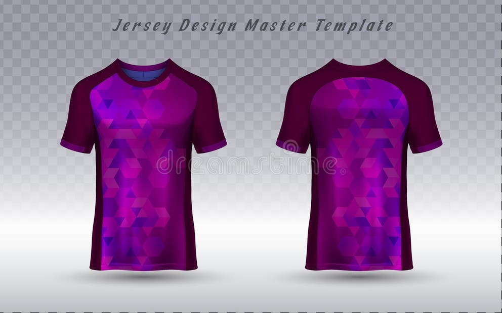 Purple Magenta Sports Jersey with Abstract Geometric Design for Esports ...