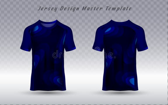 Dark Blue Sports Jersey with Subtle Abstract Wave Patterns for Esports ...