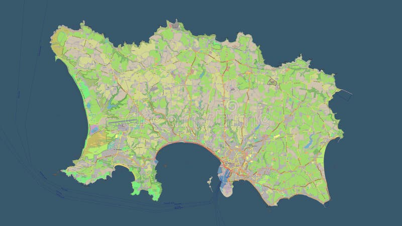 Jersey Highlighted. Topo Standard Stock Illustration - Illustration of ...