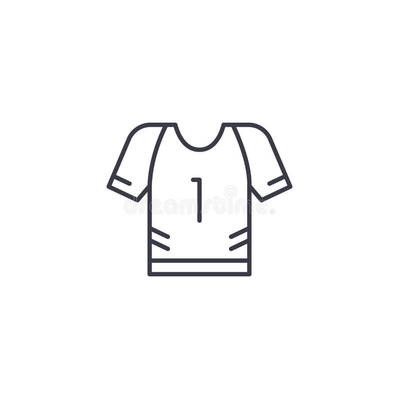 Jersey Linear Icon Concept. Jersey Line Vector Sign, Symbol ...