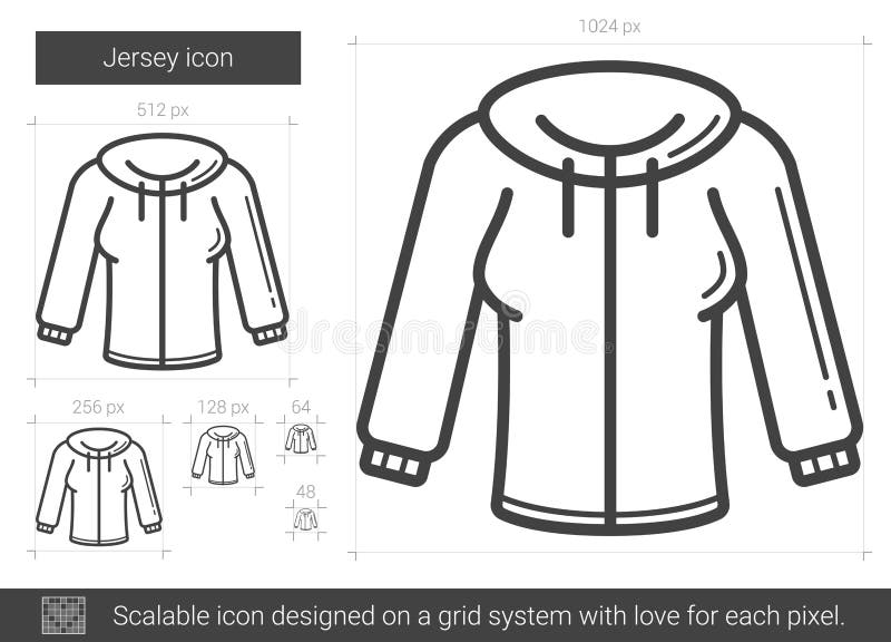Jersey line icon. stock vector. Illustration of line - 93877059