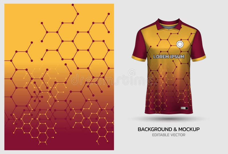 Jersey Mockup and Background Pattern Design. Uniform Front View Jersey ...
