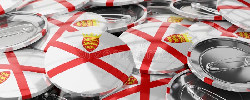 Jersey - Round Badges with Flag Stock Illustration - Illustration of ...