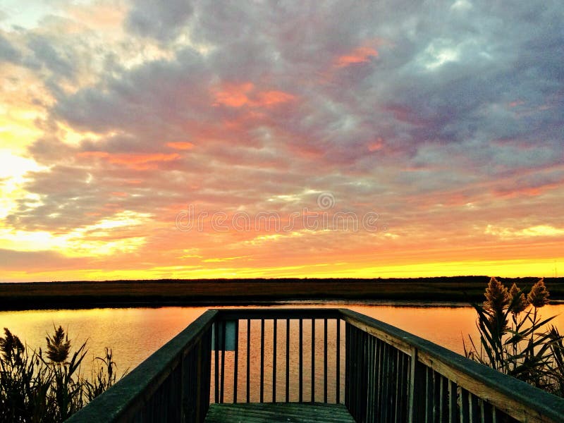 Jersey Shore Sunset stock image. Image of shore, sunset - 48646279