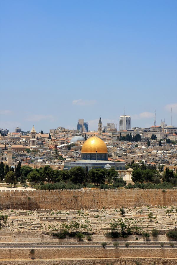 Panoramic Sunset View of Jerusalem Old City and Temple Mount from the ...