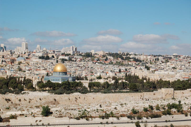 Dome of the Rock in Jerusalem Stock Photo - Image of olives, history ...