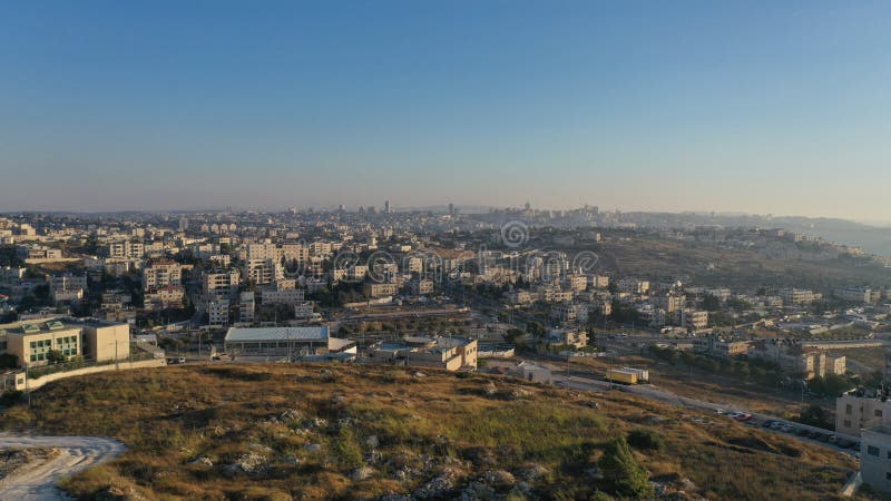 Jerusalem Center from North View, Aerial Stock Image - Image of aerial ...