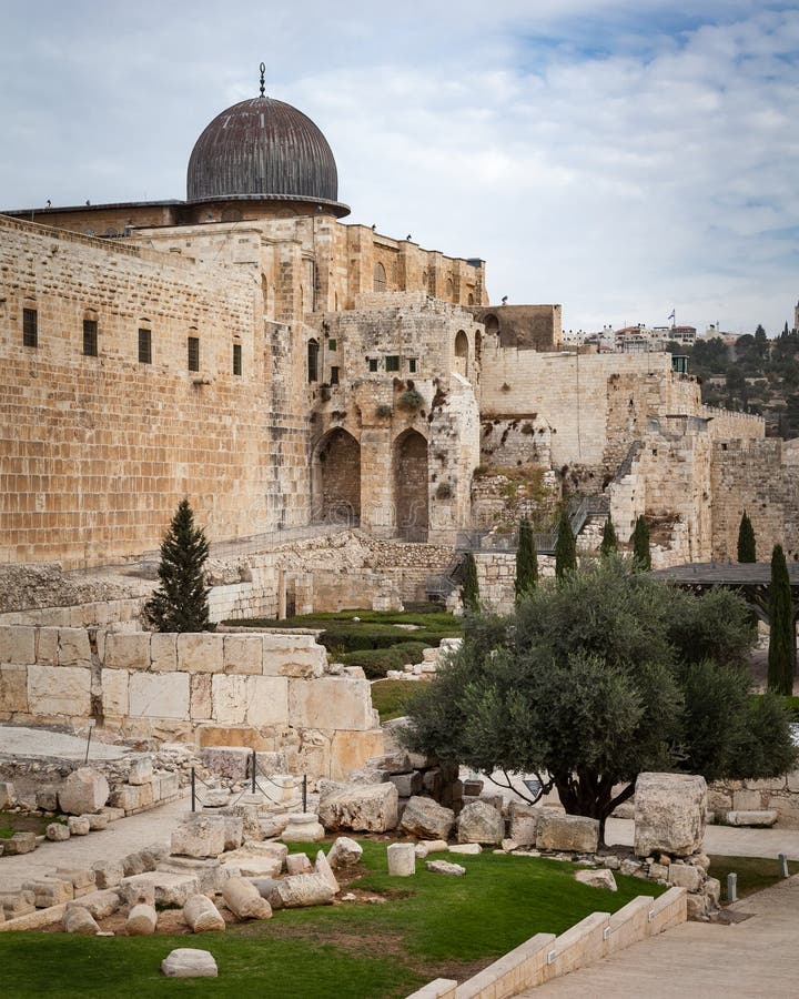The Jerusalem Archeological Park Stock Image - Image of asia, middle ...