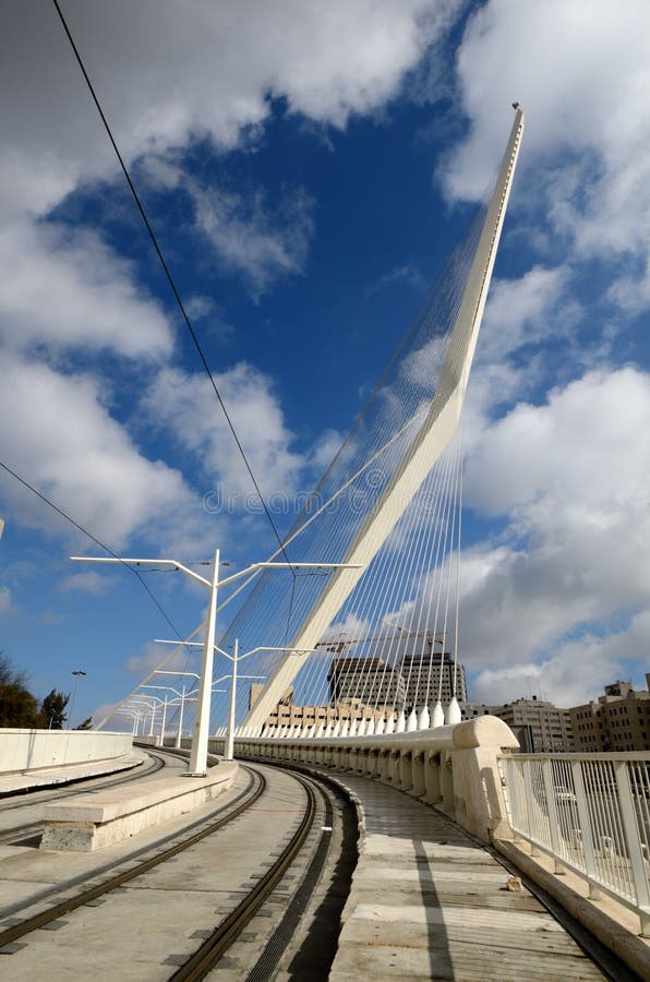 Jerusalem Chords Bridge editorial image. Image of israel - 23617785