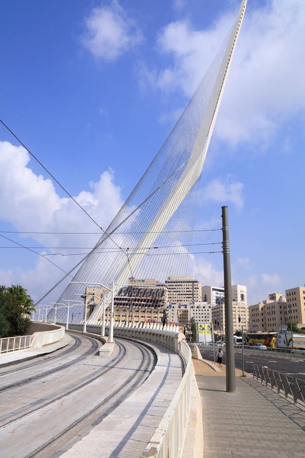 Chords Bridge or or Bridge of Strings in Jerusalem Editorial Photo ...