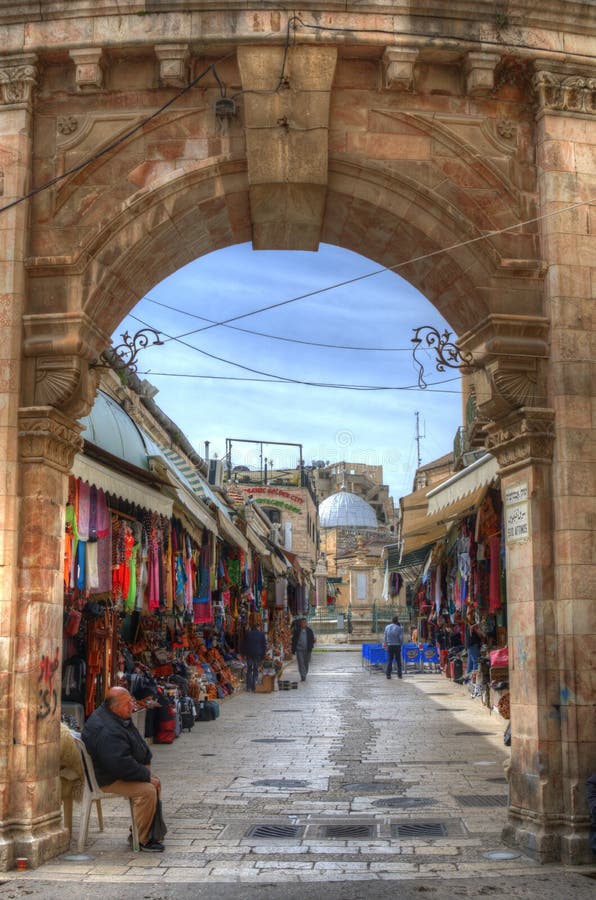 Jerusalem Christian Quarter Editorial Image - Image of religions ...