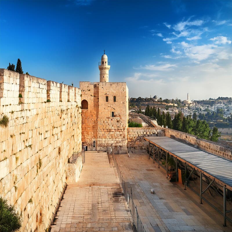 Jerusalem City Centre, AI Generated Stock Illustration - Illustration ...