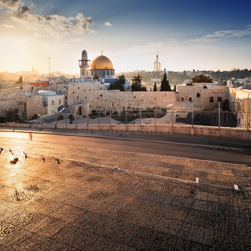 Jerusalem City Centre, AI Generated Stock Illustration - Illustration ...