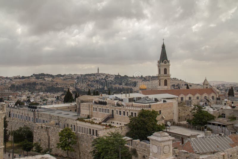 Jerusalem cityscape stock photo. Image of judaism, architecture - 74860878