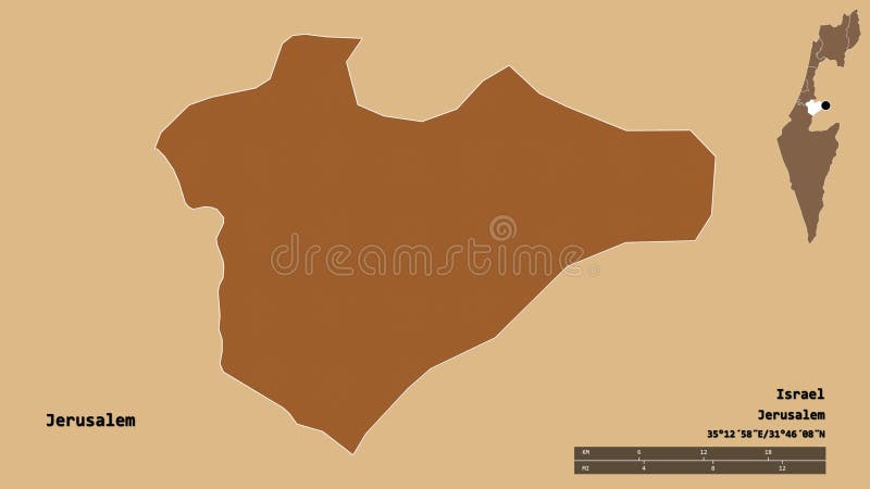 Jerusalem, District of Israel, Zoomed. Pattern Stock Illustration ...
