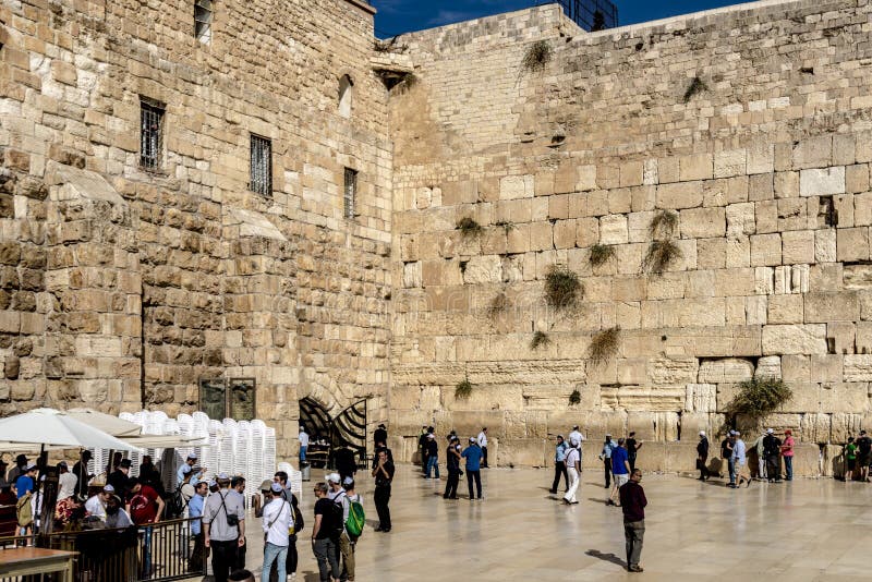 Jerusalem. the Famous Jewish Shrine is a Crying Wall in the Old Town ...