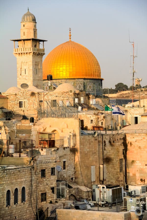 Jerusalem, Golden Dome of the Rock from a Different Angle. Editorial ...