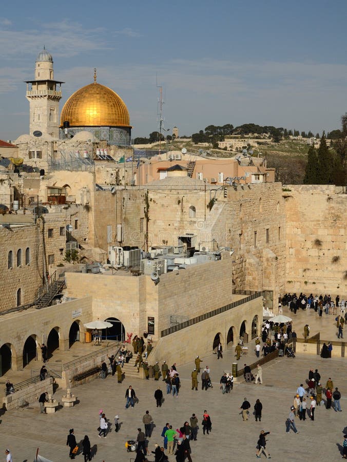 Jerusalem Old City at Temple Mount Editorial Image - Image of kotel ...