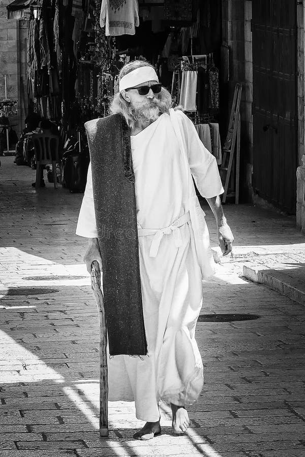 Jerusalem, Israel - April 29, 2022: Pilgrim in Jerusalem Old City ...