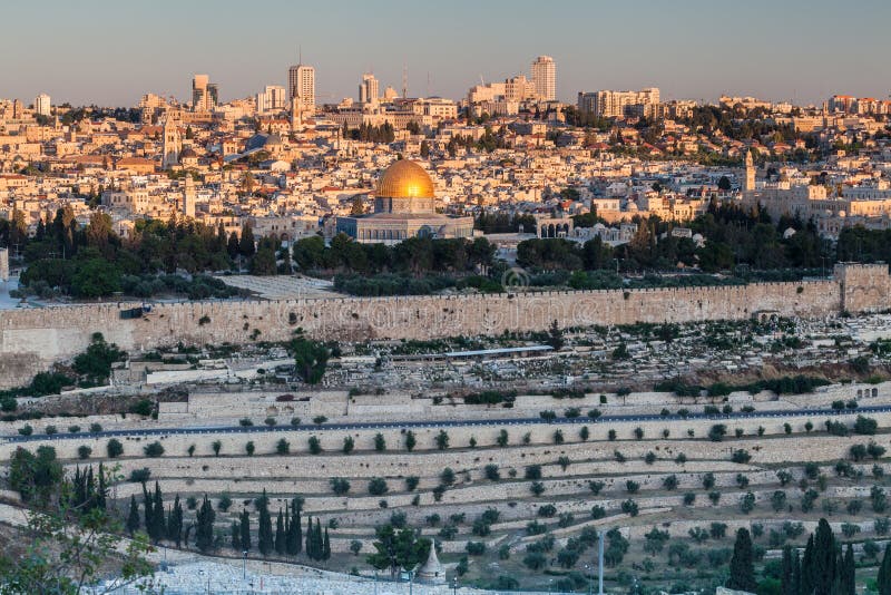 Nice Panorama of the City of Jerusalem Editorial Image - Image of ...