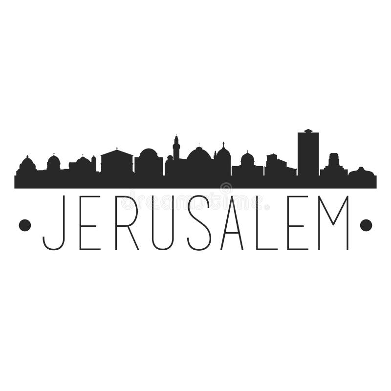 Jerusalem Israel. City Skyline. Silhouette City. Design Vector. Famous ...