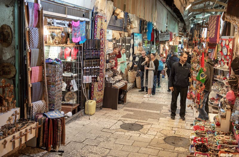 Old Market In Jerusalem, Israel. Editorial Stock Image - Image of ...
