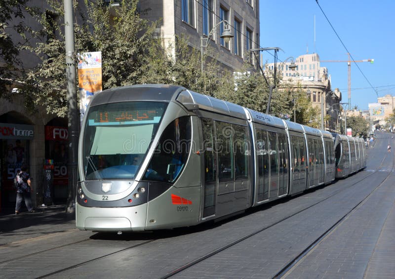 The Jerusalem Light Rail is a Light Rail System in Jerusalem Editorial ...