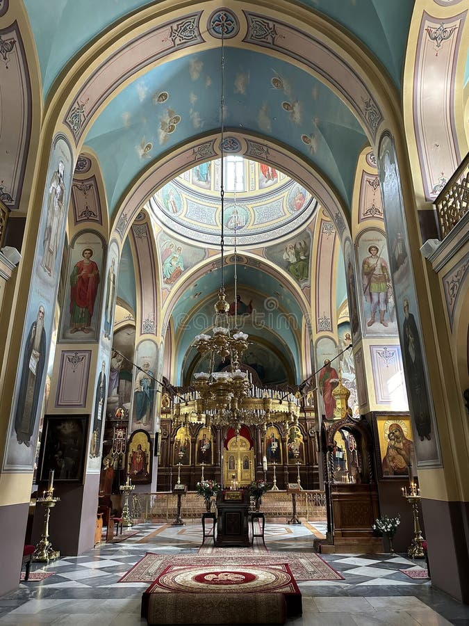 Interior of the Holy Trinity Cathedral in Jerusalem Editorial Photography - Image of altar ...
