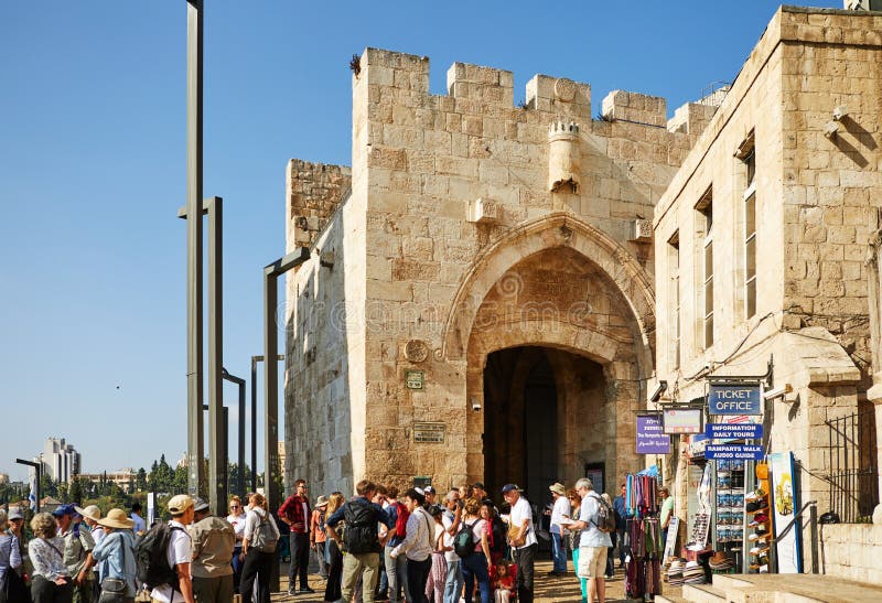 View of the Jaffa Gate in Jerusalem Editorial Photo - Image of gate ...