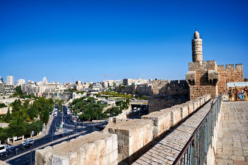 Jerusalem Israel. the Ramparts of the Old City Stock Image - Image of ...