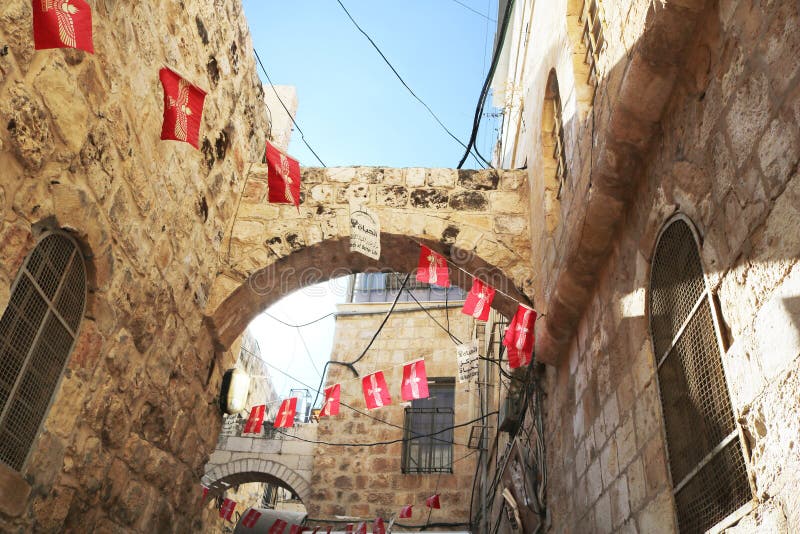 Architecture in the Old City in Jerusalem, Israel Editorial Stock Image ...
