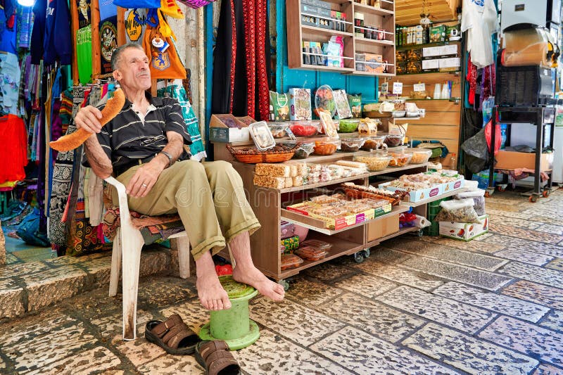 Jerusalem Israel. Shop in the Old City Editorial Image - Image of ...