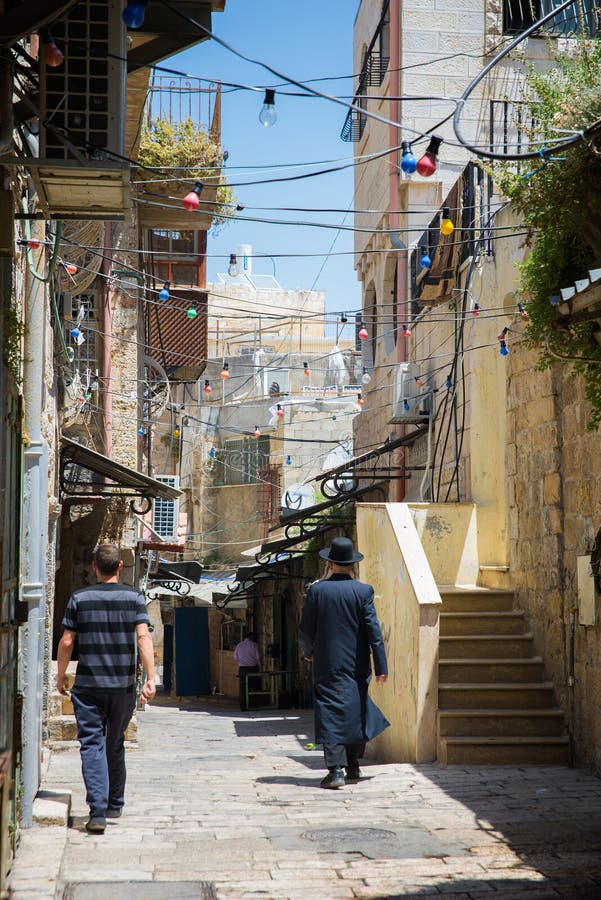 Jerusalem in Israel editorial stock image. Image of alley - 66735914